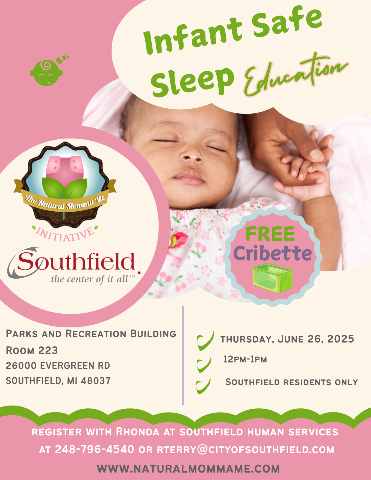 Southfield Human Services partners with The Natural Momma Me Initiative for Infant Safe Sleep ...